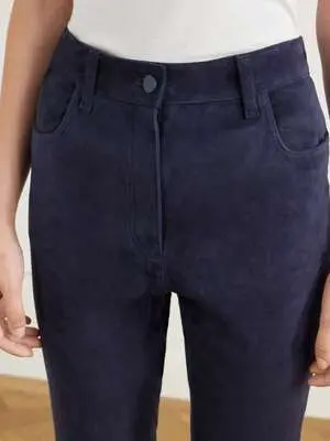 JOSEPH Duke Suede Flared Pants