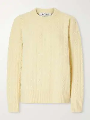 RÓHE Cable-knit Wool-blend Sweater - Cream