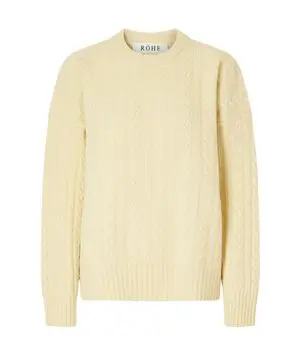 RÓHE Cable-knit Wool-blend Sweater - Neutrals