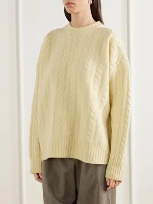 RÓHE Cable-knit Wool-blend Sweater