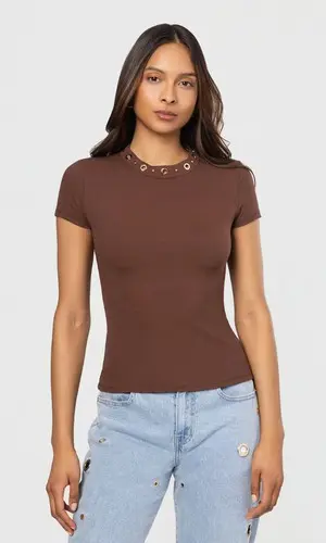 Generation Love Tate Grommet Top - Coco
