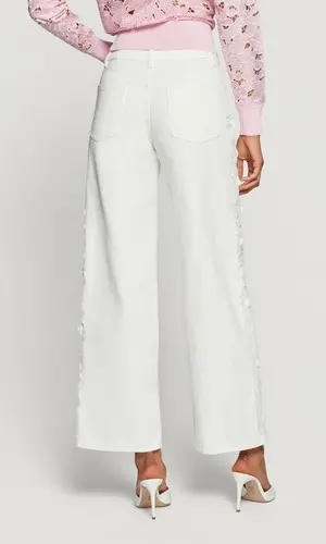 Generation Love Esme 3d Lace Combo Jeans - Chalk White