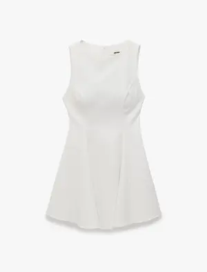 Koton Sleeveless Crew Neck Flare Mini Dress