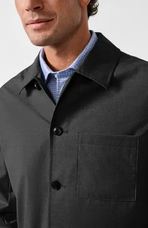 David Donahue Scout Wool Rain Jacket - Grey