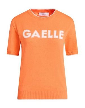 GAELLE PARIS Sweater Size Cotton, Acrylic, Viscose, Polyamide, Polyester - Orange