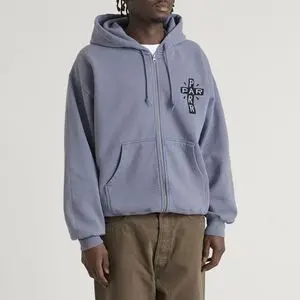 PARRA A Cross To Bear Zip Hoodie - Blue
