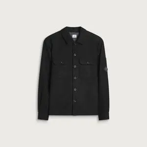 C.P. COMPANY Felt Lens Overshirt - Black