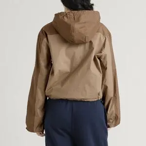 SKIMS Woven Cotton Half Zip Pullover - Desert