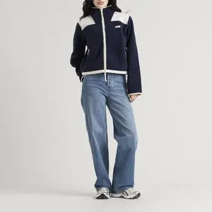 SKIMS Teddy Boxy Zip Up Jacket - Navy