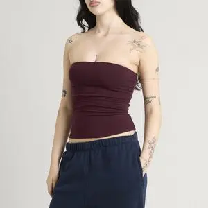 SKIMS Cotton Jersey Tube Top - Currant