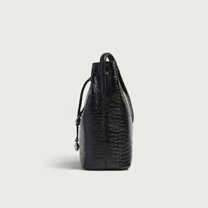 LIFFNER Charm Croc Embossed Bucket Bag