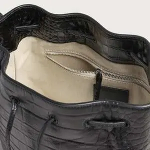 LIFFNER Charm Croc Embossed Bucket Bag