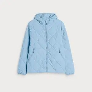 HIKING PATROL Base Grid Lt Down Hooded Jacket - Blue