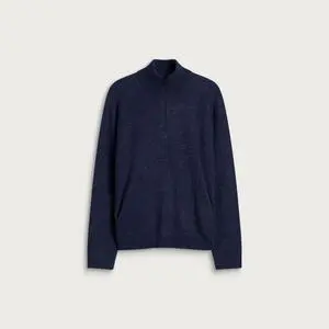 HIKING PATROL Essence Mohair Mixed Knit Top - Dk Navy