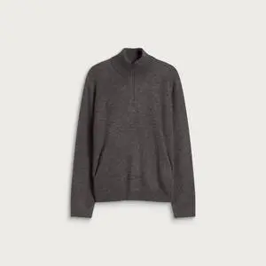 HIKING PATROL Essence Mohair Mixed Knit Top - Slate Brown