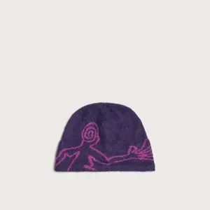 HIKING PATROL Mascot Mohair Mixed Beanie - Purple