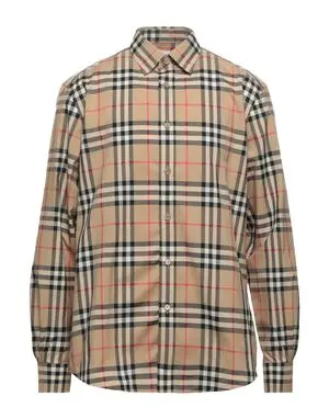 Burberry Shirt Camel Size Cotton