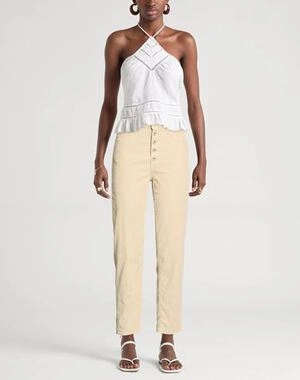 DONDUP Pants Size Cotton, Lyocell, Elastane - Beige