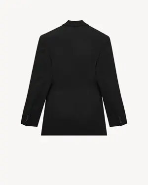 Saint Laurent Single-breasted Jacket In Wool Mélange