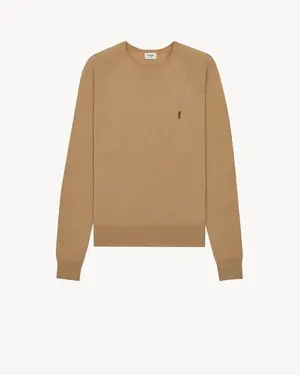 Saint Laurent Cassandre Cashmere Sweater - Sable