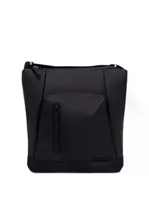 Rains Otaru Zip-pocket Matte-finish Backpack - Black