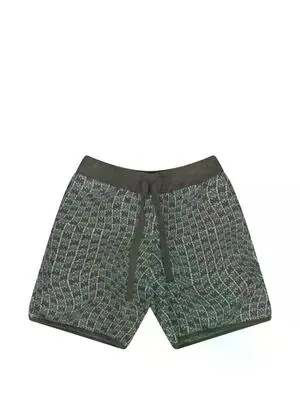Amiri Ma Swirl Drawstring Shorts - Green
