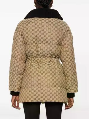 Gucci Gg Canvas Puffer Jacket - Neutrals