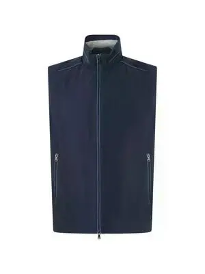 Paul & Shark High-neck Zip-up Vest - Blue