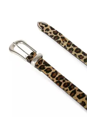 SECOND / LAYER The Doc Leopard-print Belt - Neutrals