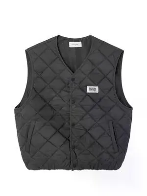American Vintage Quilted Sleeveless Jacket - Grey