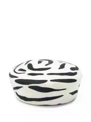 Ruslan Baginskiy Zebra-print Felt Beret