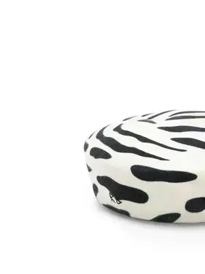 Ruslan Baginskiy Zebra-print Felt Beret