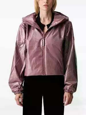 Rains Lohja Hooded Gloss-finish Insulated Jacket - Pink