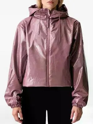 Rains Lohja Hooded Gloss-finish Insulated Jacket - Pink