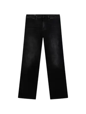 Gucci Web-stripe Straight-leg Jeans - Black