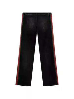 Gucci Web-stripe Straight-leg Jeans