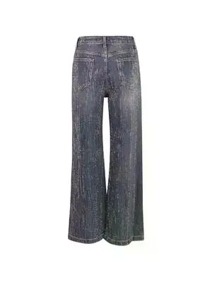 JOVONNA Rhinestone-embellished Wide-leg Jeans