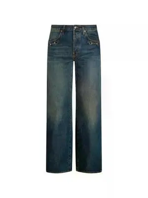 Gucci Horsebit Low-rise Jeans - Blue