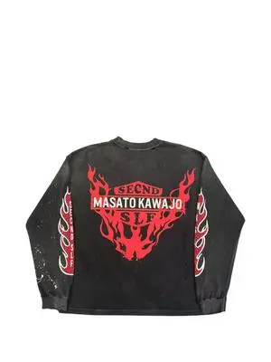 SECND SLF X Masato Kawajo Distressed Long-sleeved T-shirt