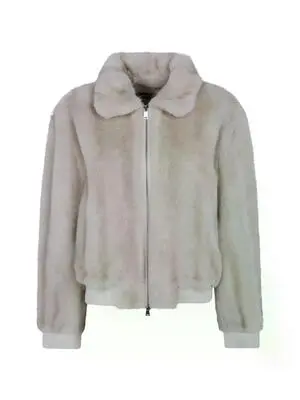 DRHOPE Faux-fur Zip-up Jacket