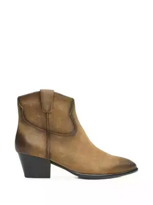 Ash Fame Faded-effect Ankle Cowboy Boots - Neutrals