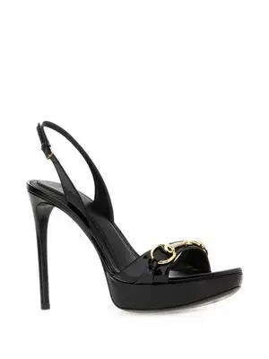 Gucci Horsebit Patent Leather Sandals