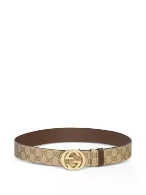 Gucci Interlocking G Reversible Belt - Brown