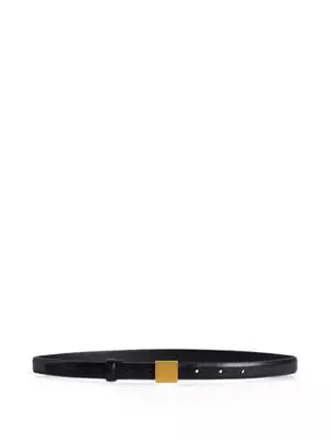 Alberta Ferretti Textured-buckle Sheepskin Belt