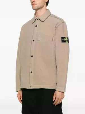 Stone Island Logo-patch Button-up Shirt