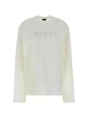 Gucci Logo-print Long-sleeve T-shirt - White