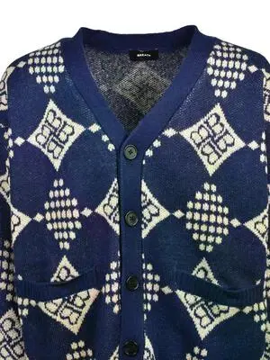 BREATH Diamond-knit Cardigan - Blue