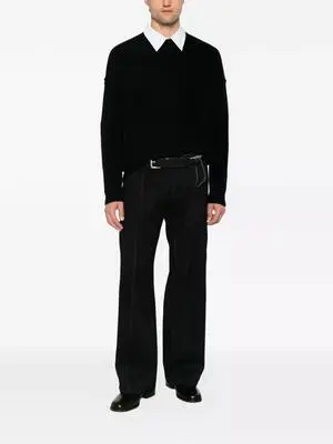 Isabel Benenato Pinstripe-pattern Pleated Trousers