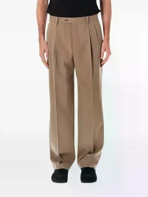 Auralee Wool Straight-leg Trousers - Neutrals