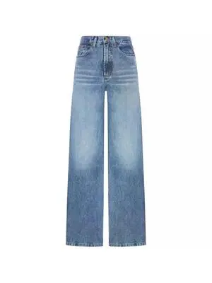 LOIS Faded Wide-leg Jeans - Blue